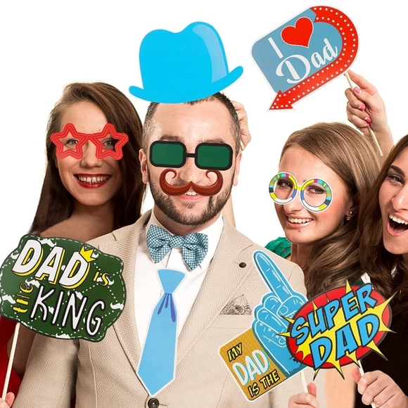 Party Supplies | New 28pcs Fathers Day Photo Props Happy Fathers Day ...